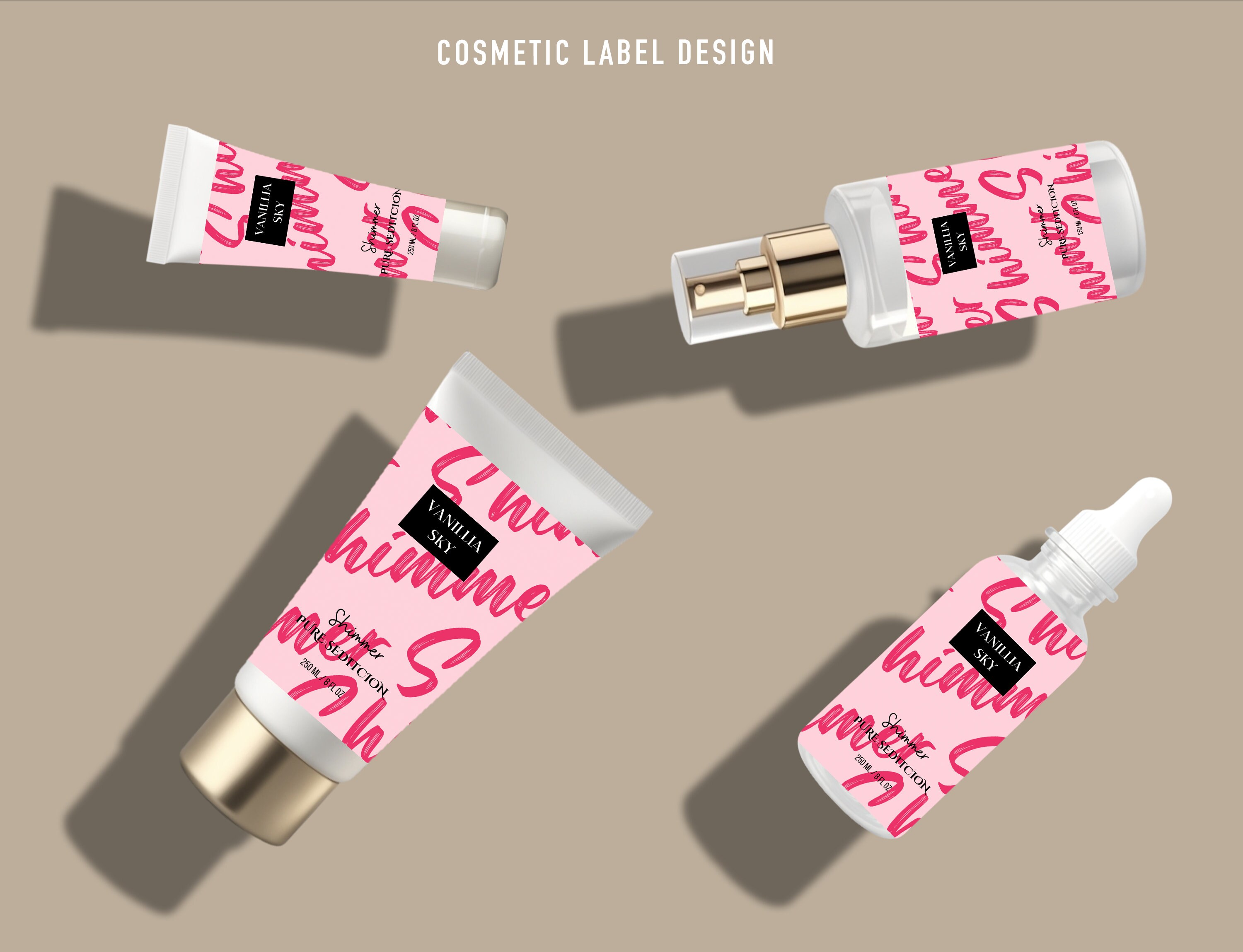 Skincare Template Label Collection Shimmer DIY Editable - Etsy