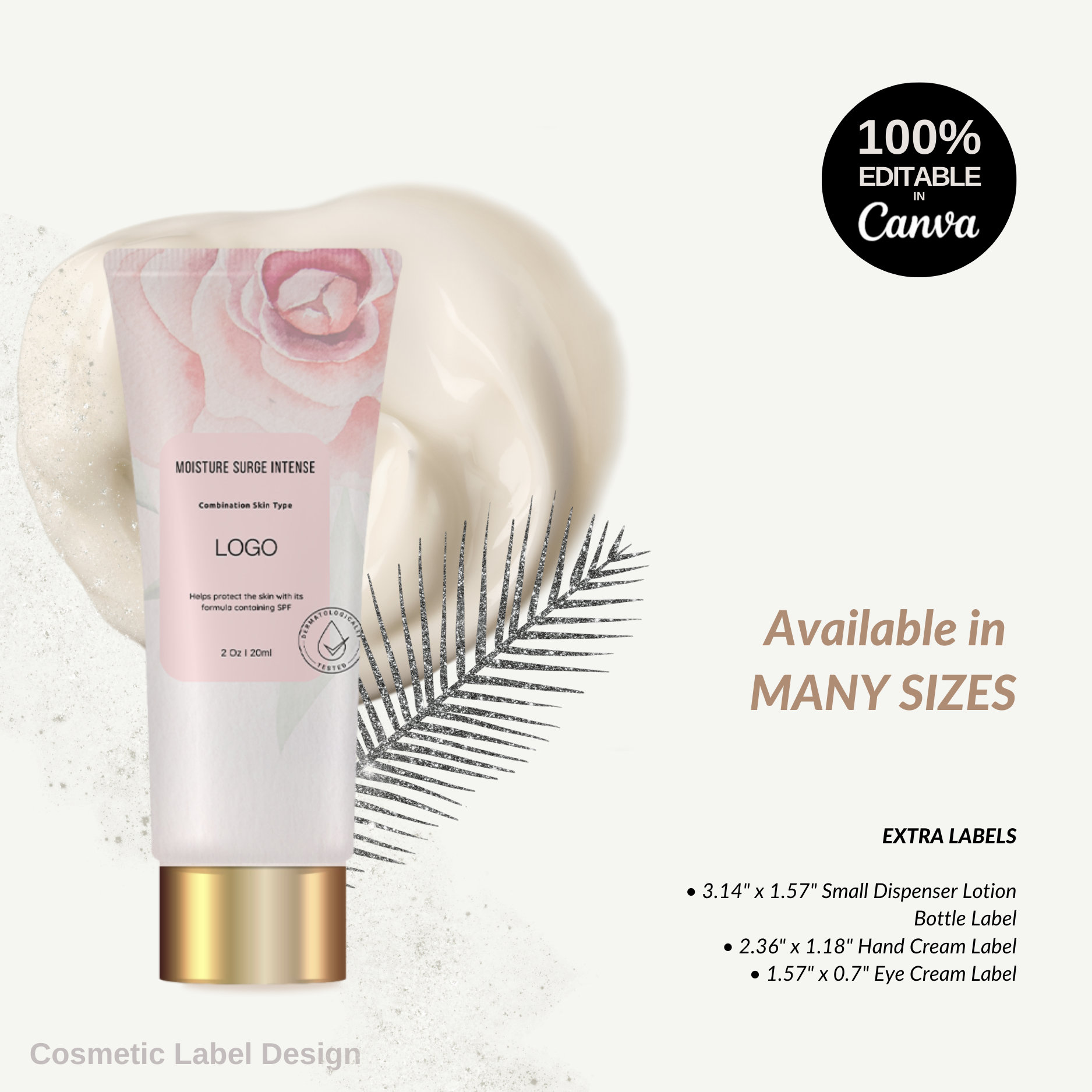 Skincare Labels Set, Canva Product Innocent Love Cosmetic Label ...