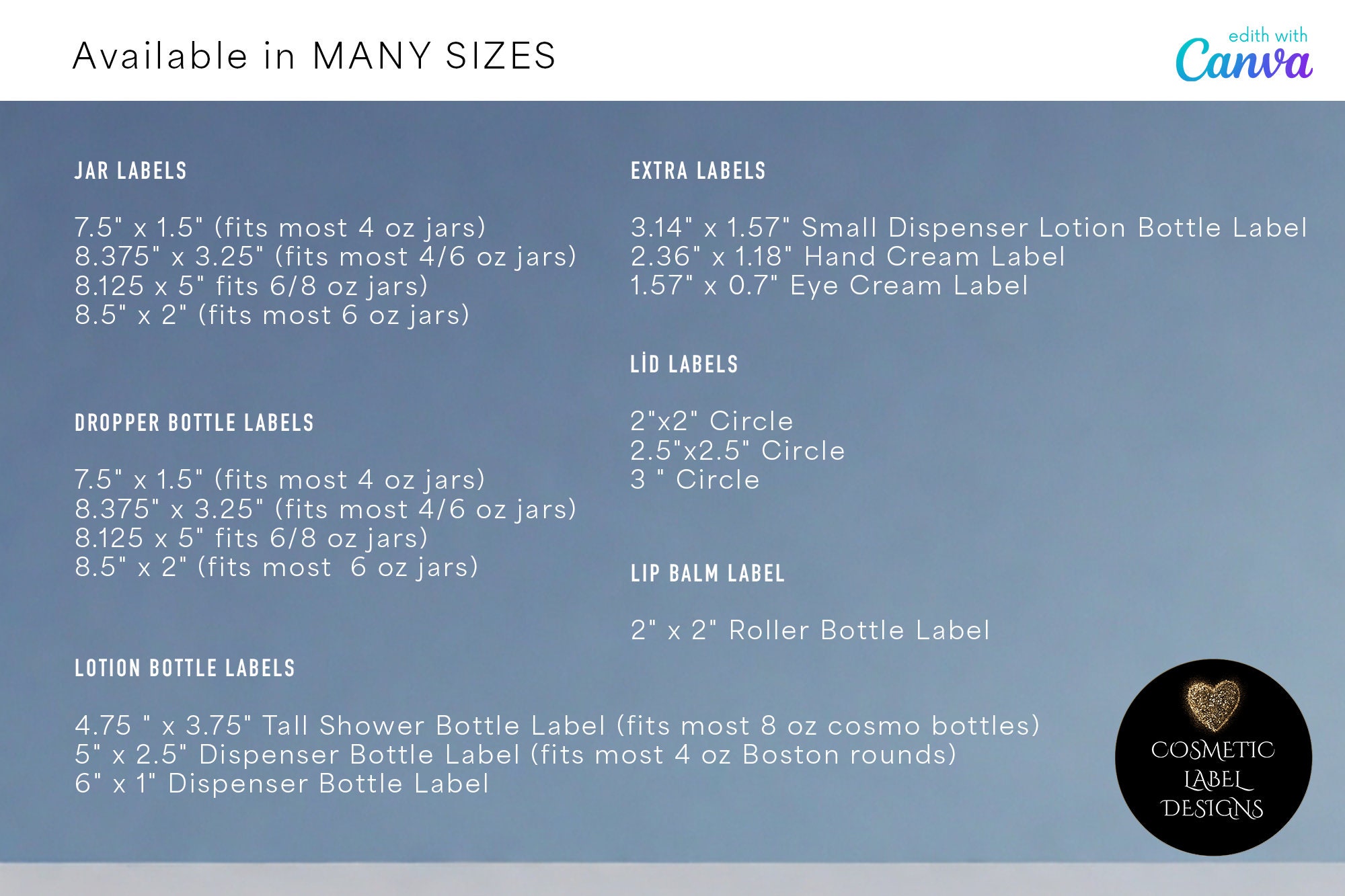 Skincare Labels Set, Juliet's Magic Cream Cosmetic Label Template ...