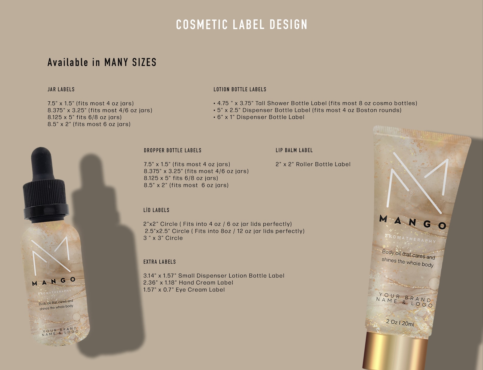 Skincare Labels Set, Canva Product Label Sticker, Boho Cosmetic Label ...