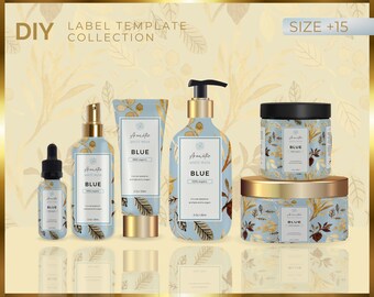 DIY Editable Skincare/cosmetic Label Collection Shampoo - Etsy