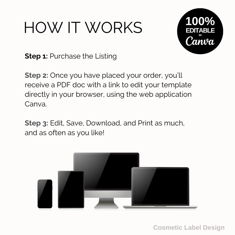 Skincare Template Label Collection Aesthetic Blue DIY Editable Cosmetic ...
