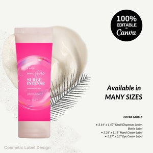 Skincare Template Label Collection- Bubble DIY Editable Cosmetic Label ...