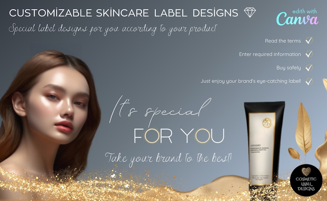 Customizable Skincare Label Designs, Customize Canva Product Label ...