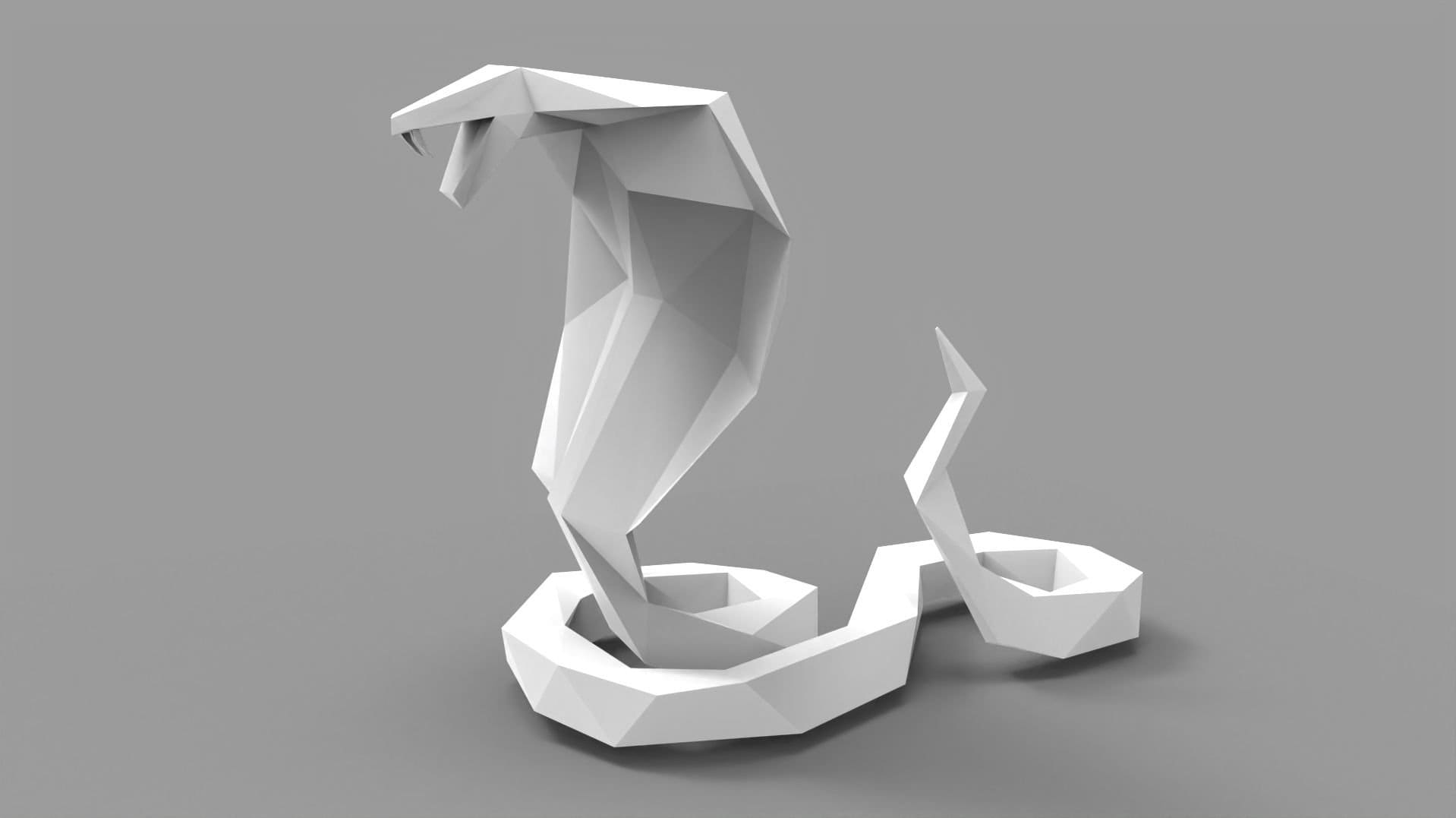 Snake Cobra Paper Craft / Dıy / Metal Craft / Papercraft Working / Pdf ...