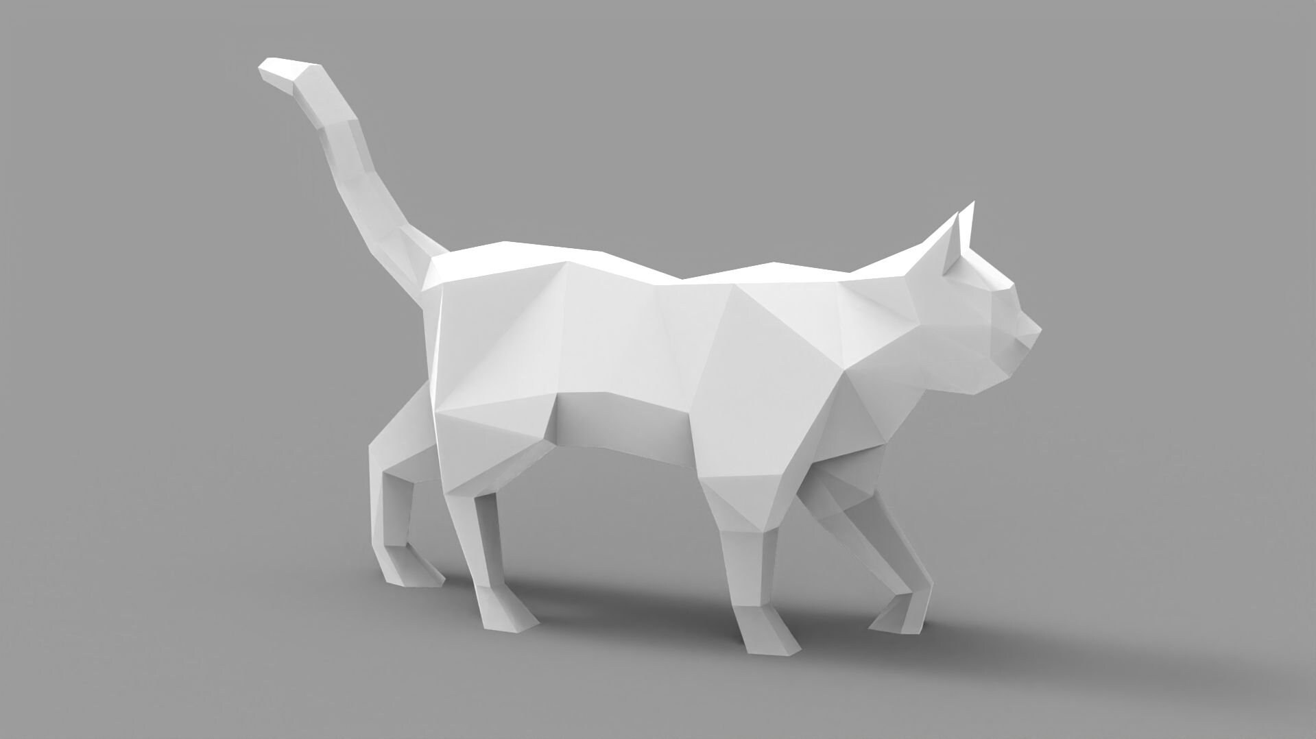 Cat Paper Craft / Dıy / Metal Craft / Papercraft Working / Dxf /dwg ...