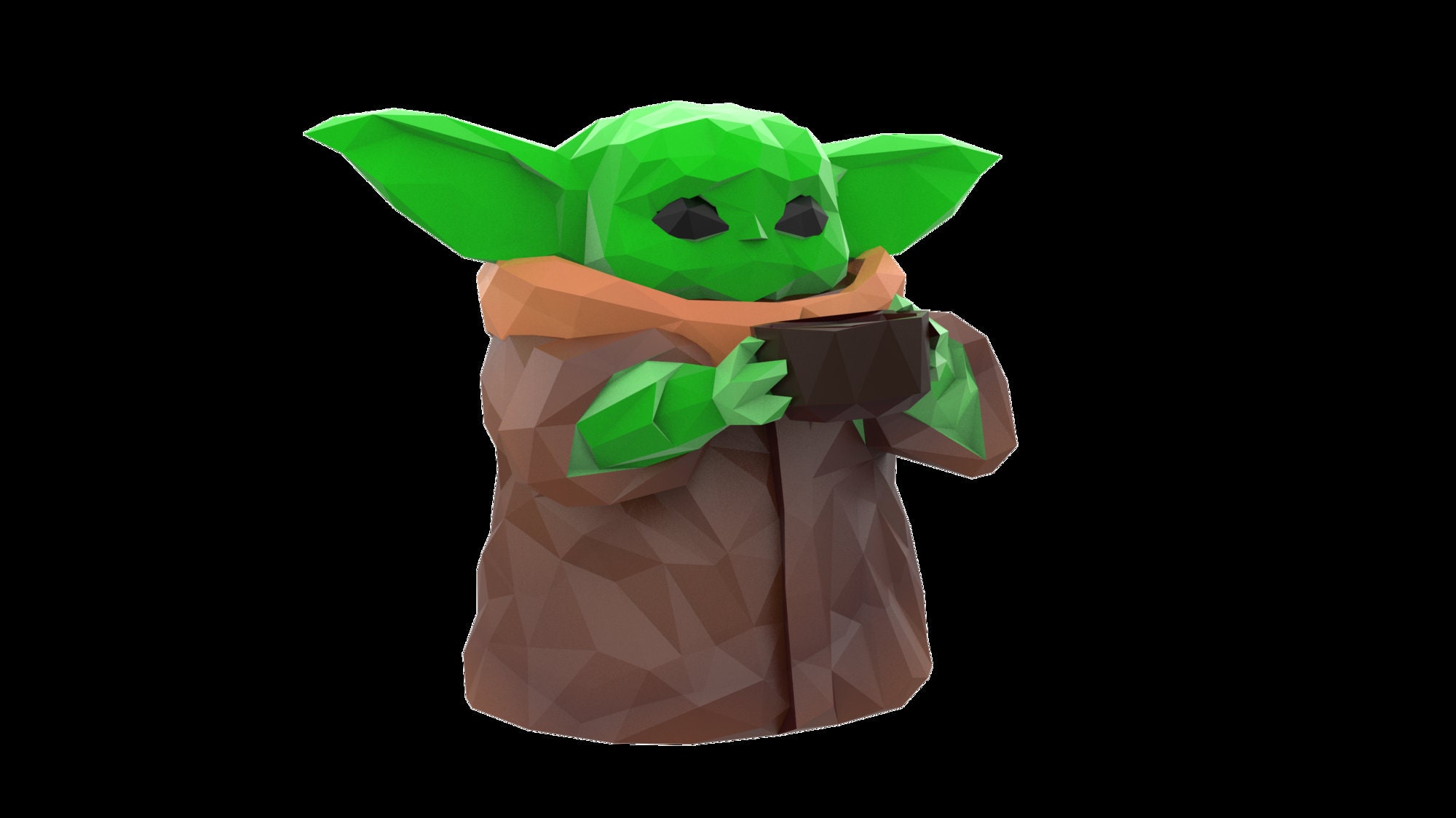 Baby Yoda, Star Wars Papercraft, Origami, DIY Paper Craft Model ...