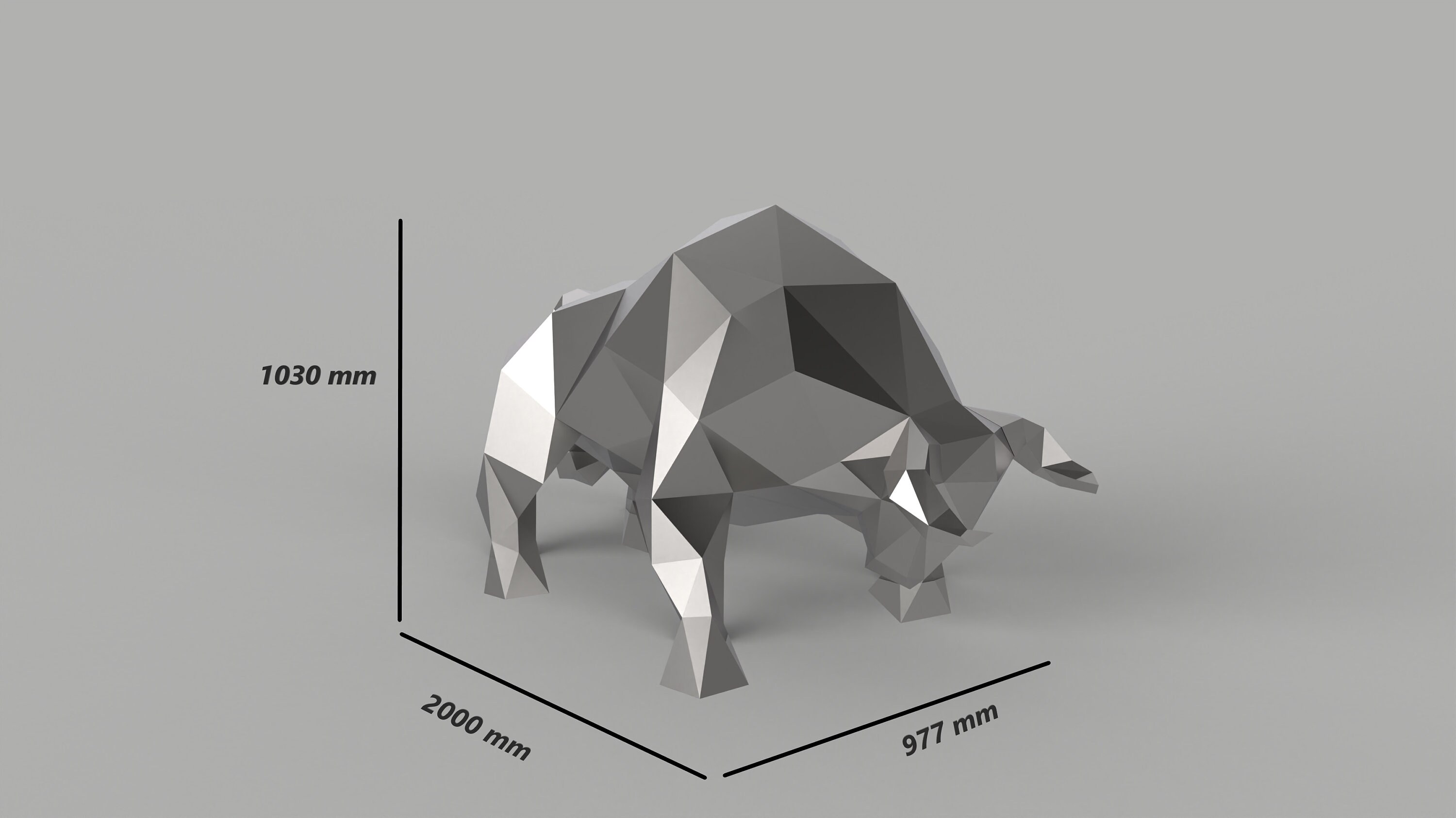 Metal Bull Statue for Welding. DXF Laser Cutting Template - Etsy