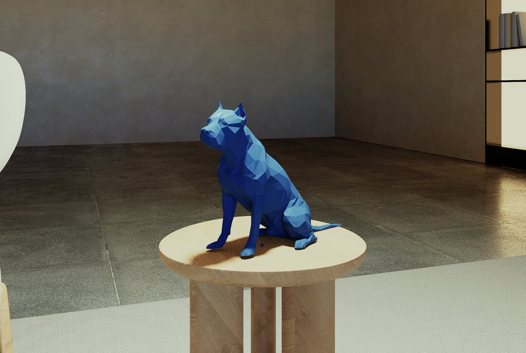 Bulldog Paper Craft, Digital Template, Origami, PDF Download DIY, Low ...