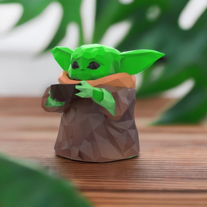 Baby Yoda, Star Wars Papercraft, Origami, DIY Paper Craft Model ...