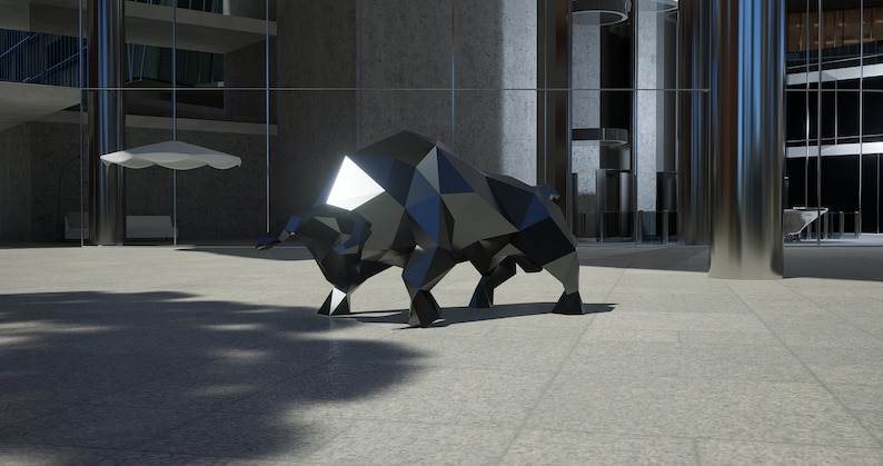 Metal Bull Statue for Welding. DXF Laser Cutting Template - Etsy