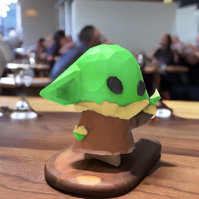 Lindo Bebé Yoda, Papercraft de Star Wars, Origami, plantilla de modelo ...
