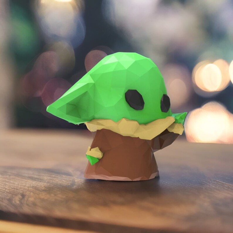 Cute Baby Yoda, Star Wars Papercraft, Origami, DIY Paper Craft Model ...
