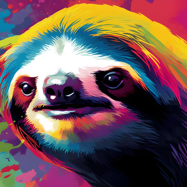 Sloth Painting - Etsy