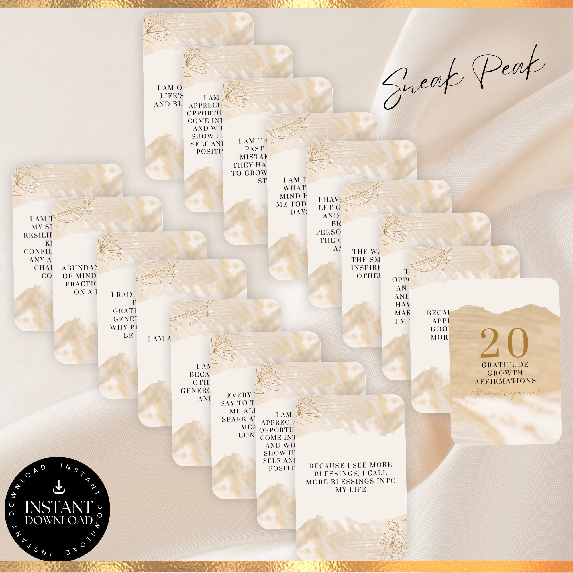 Affirmation Cards Printable for Mirror Digital File Affirmation Station ...