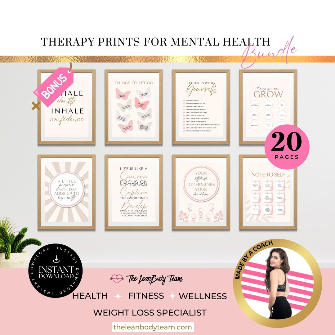 Therapy Prints Outs Wall Decor Counseling Poster Wall Art Therapy Decor ...