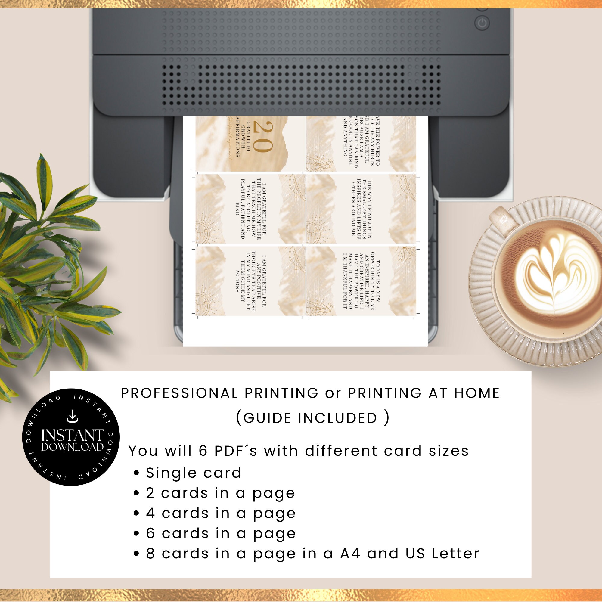 Affirmation Cards Printable for Mirror Digital File Affirmation Station ...