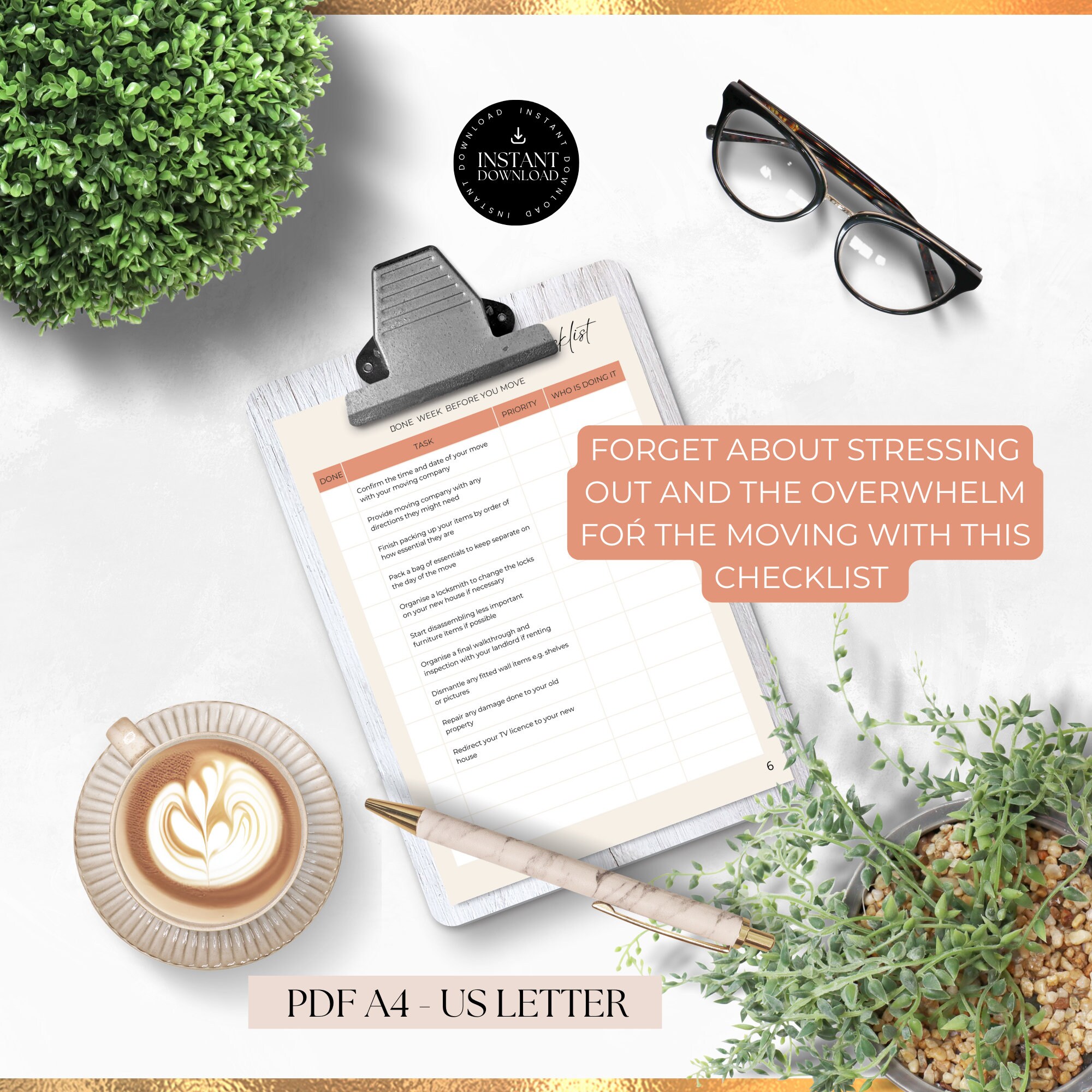 Apartment Moving Checklist Pdf, Move Out Clean Checklist, New Move in ...