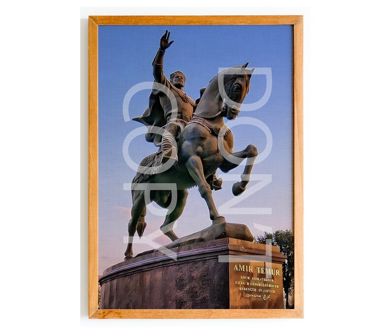 Amir Temur Wall Art, Set Fo 2 Digital Print, Wall Art, Statue, Hero ...