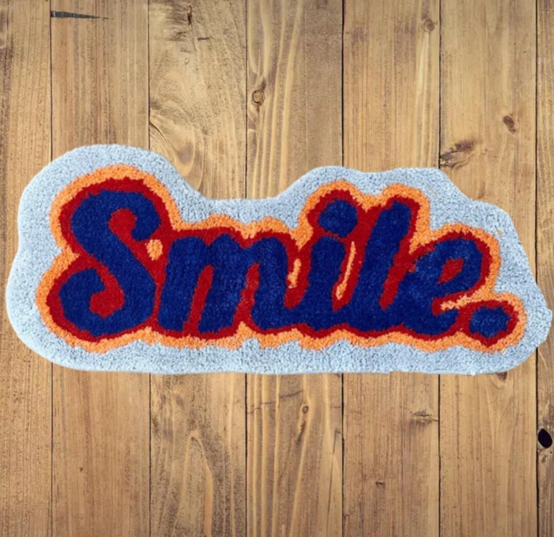 Colorful "smile" Rug| Custom Rug| Tufted Rug| Handmade Rug| Living Room ...
