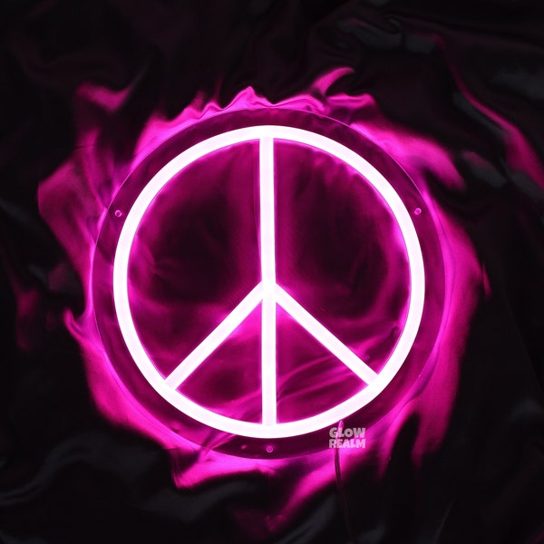 Peace Sign Neon Light - Etsy