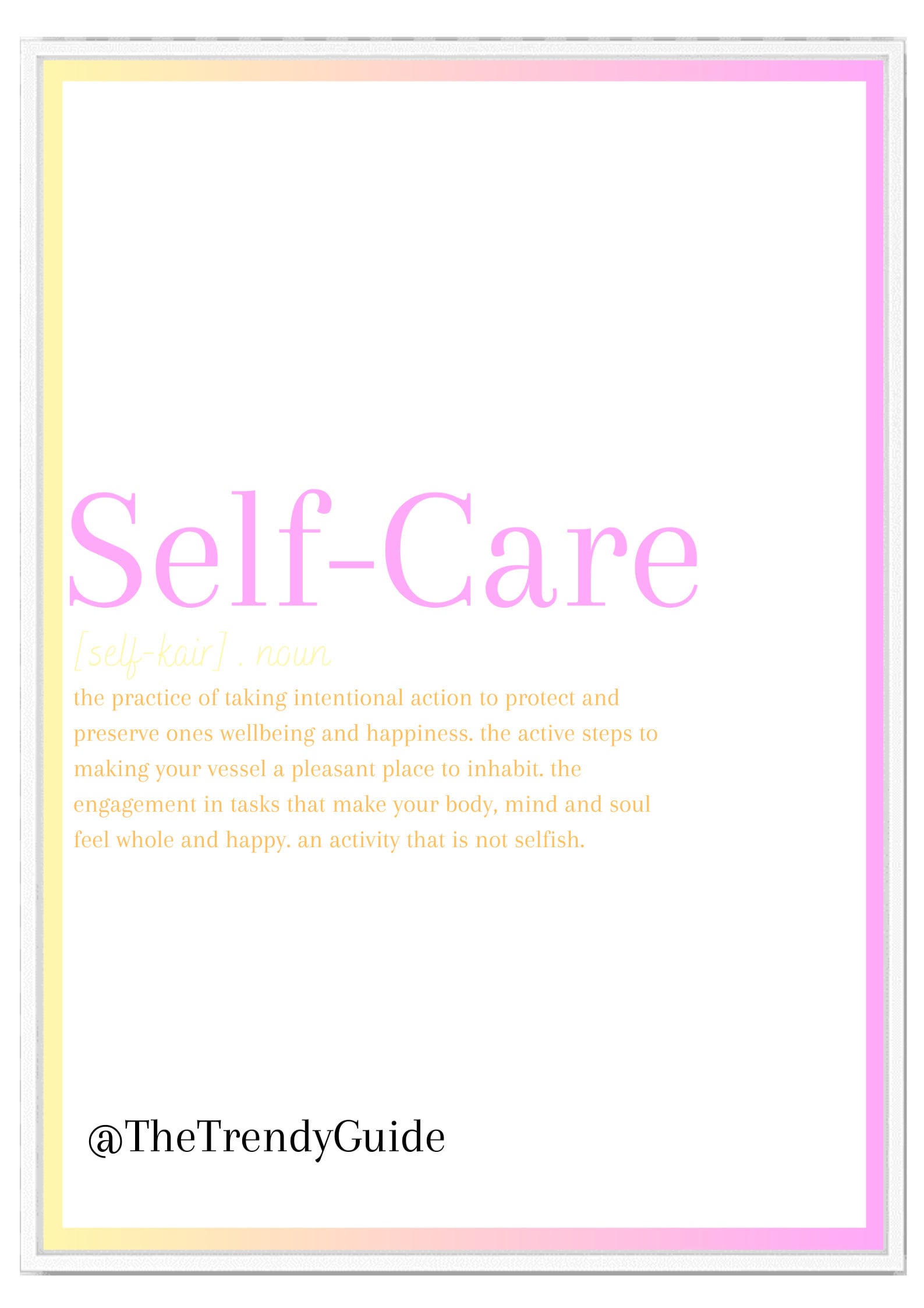 Self-care & Self-love Sunset Poster Set Posters by thetrendyguide - Etsy