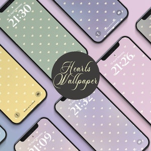 IPhone Hearts Wallpaper, Android Hearts Wallpaper, Aesthetic Phone ...