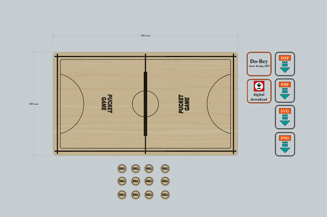 Wooden Laser Cut Puck Football Game, Dxf Cut File, Svg Cut Fİle, Png ...