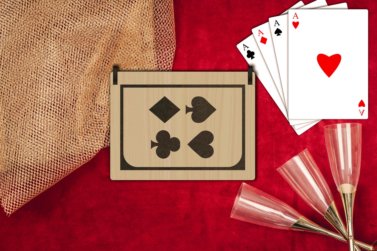 Wooden Laser Cut Playing Card Box, Dxf Cut File, Svg Cut File, Png Cut ...