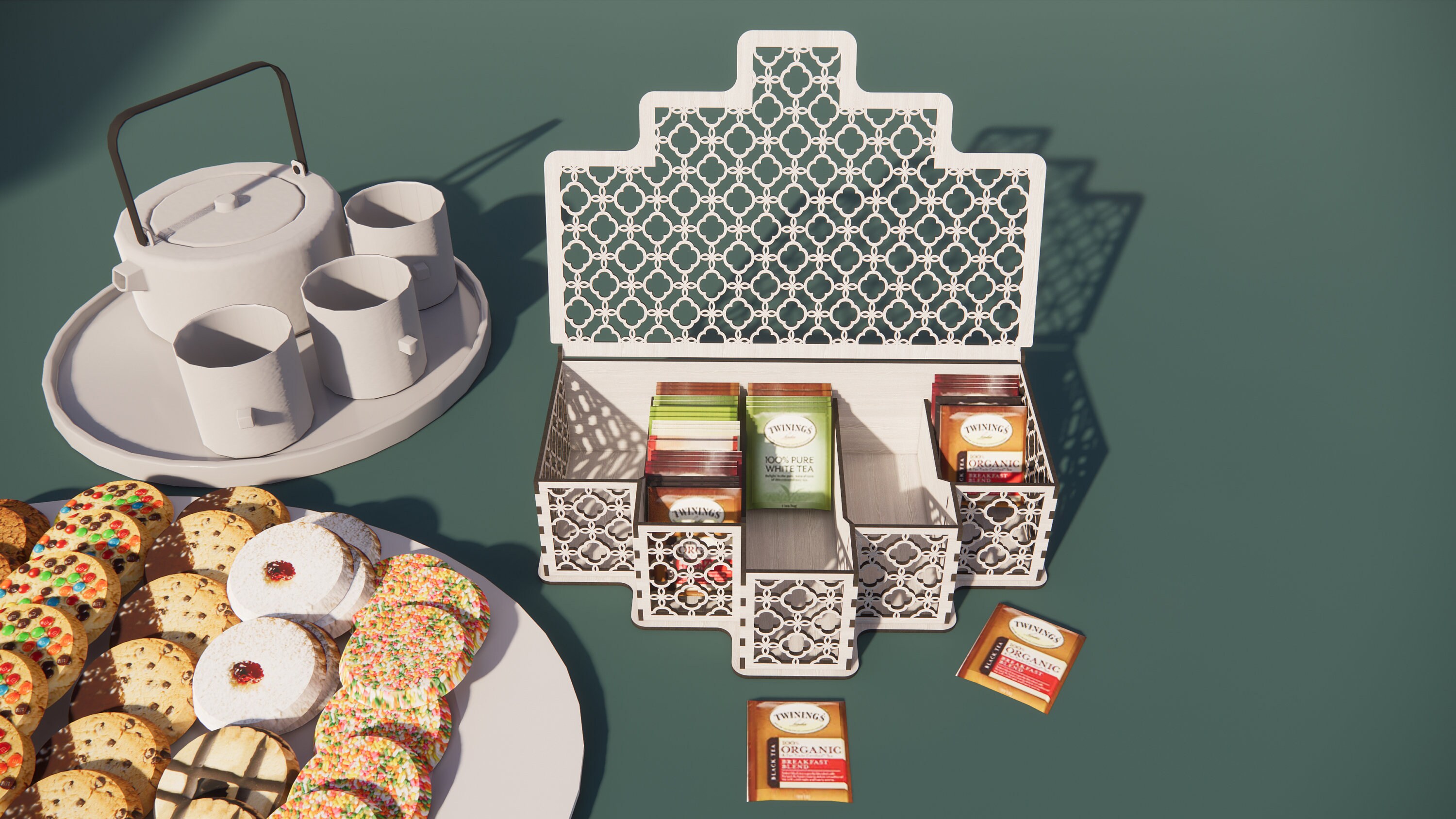 Tea Box, Coffe Box, Laser Cutting, Laser Box, Wooden Box, Dxf Cut File ...