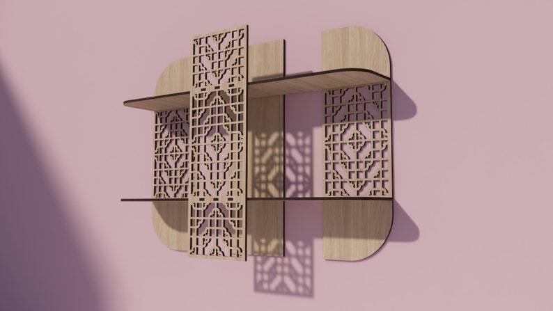 Modern Wall Shelf, Laser Cut, Decorative Wall Shelf, Dxf Digital, Svg ...