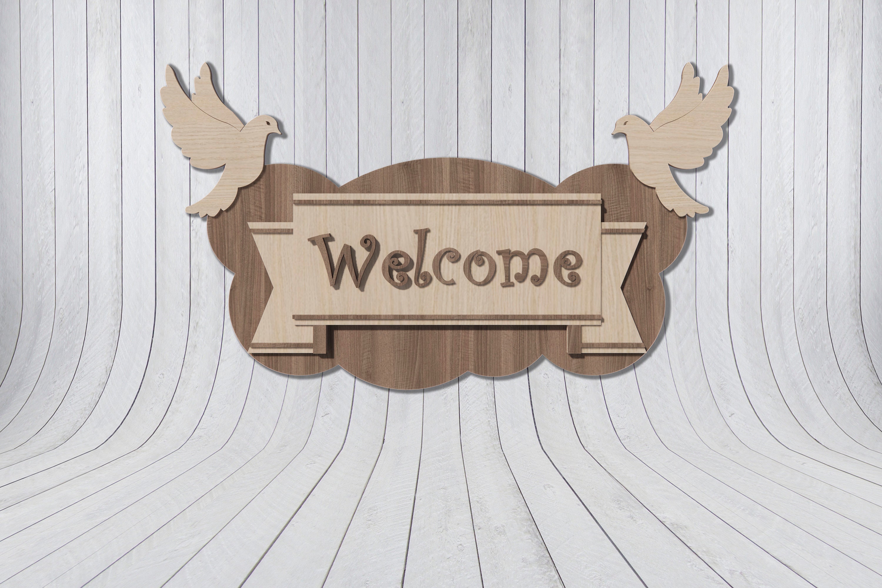 Wooden Laser Cut Welcome Sign, Decorative Welcome Sign, Dxf Digital ...