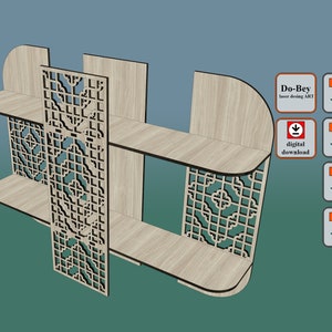 Modern Wall Shelf, Laser Cut, Decorative Wall Shelf, Dxf Digital, Svg ...