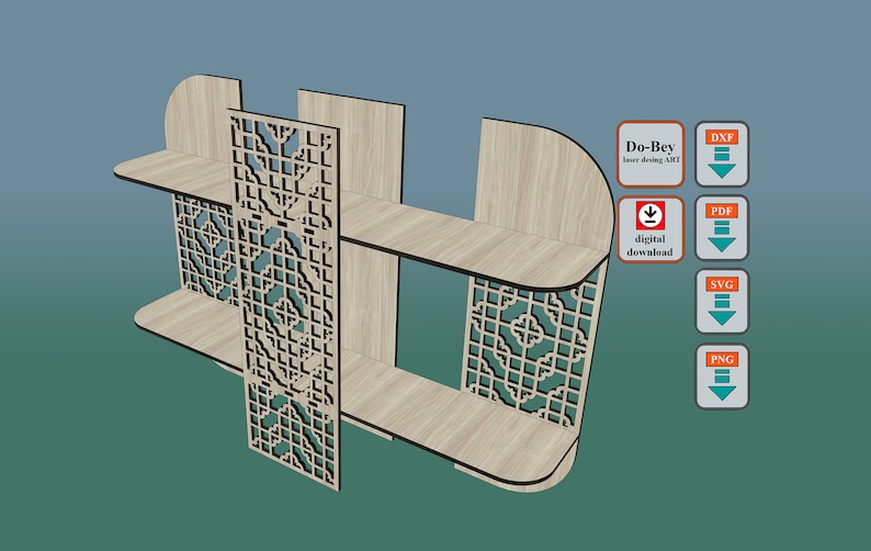 Modern Wall Shelf, Laser Cut, Decorative Wall Shelf, Dxf Digital, Svg ...