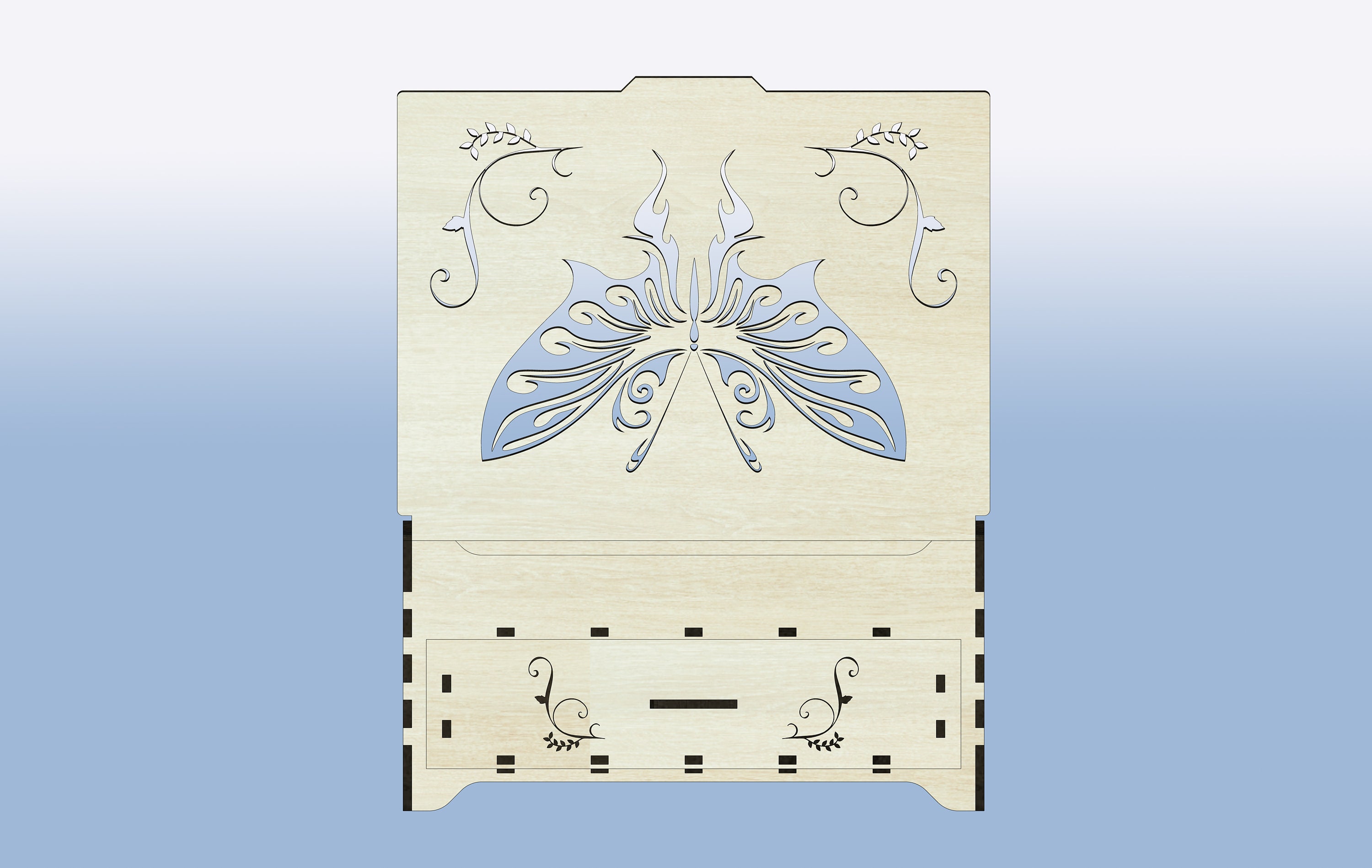 Organizer Box Wood Cutting Files for Boxes Jewelry Box - Etsy