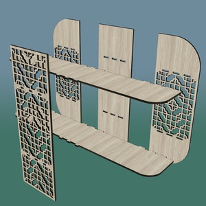 Modern Wall Shelf, Laser Cut, Decorative Wall Shelf, Dxf Digital, Svg ...