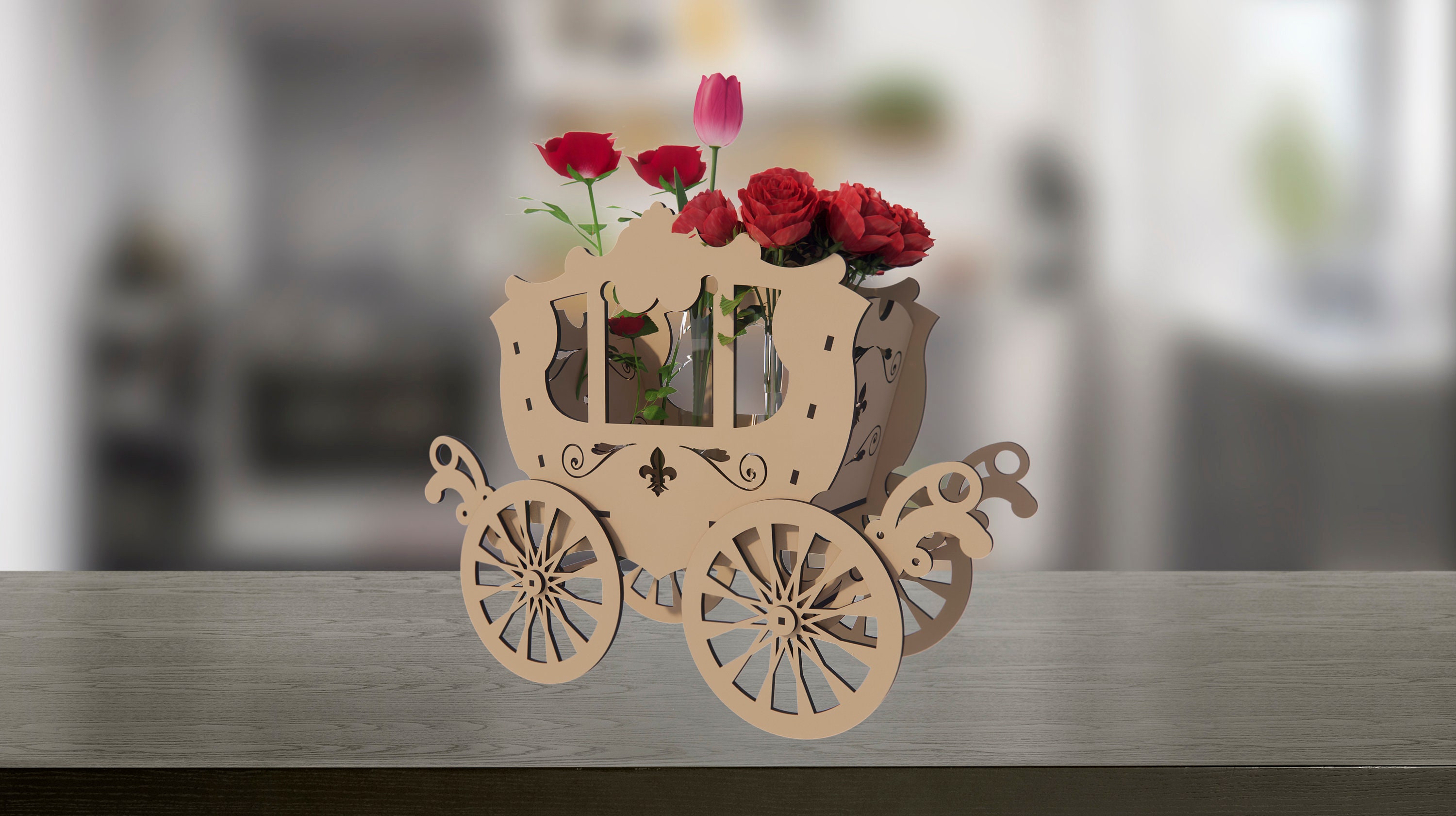 Decorative Flower Box, Modern Flower Box, Laser Cut Basket, Dxf Cut ...