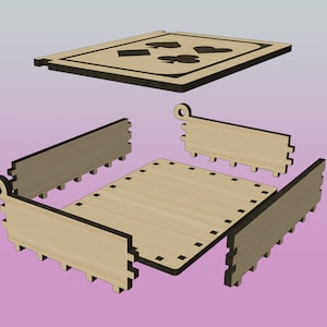 Wooden Laser Cut Playing Card Box, Dxf Cut File, Svg Cut File, Png Cut ...