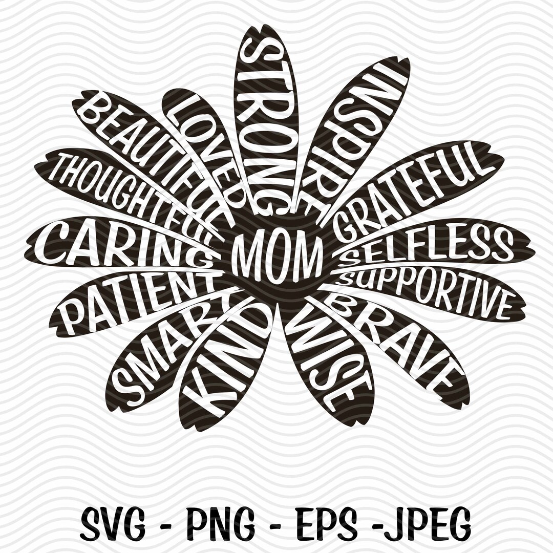 Mom Digital Design, Mother Svg, Mom Flower Svg, Mom Svg, Mama Svg ...