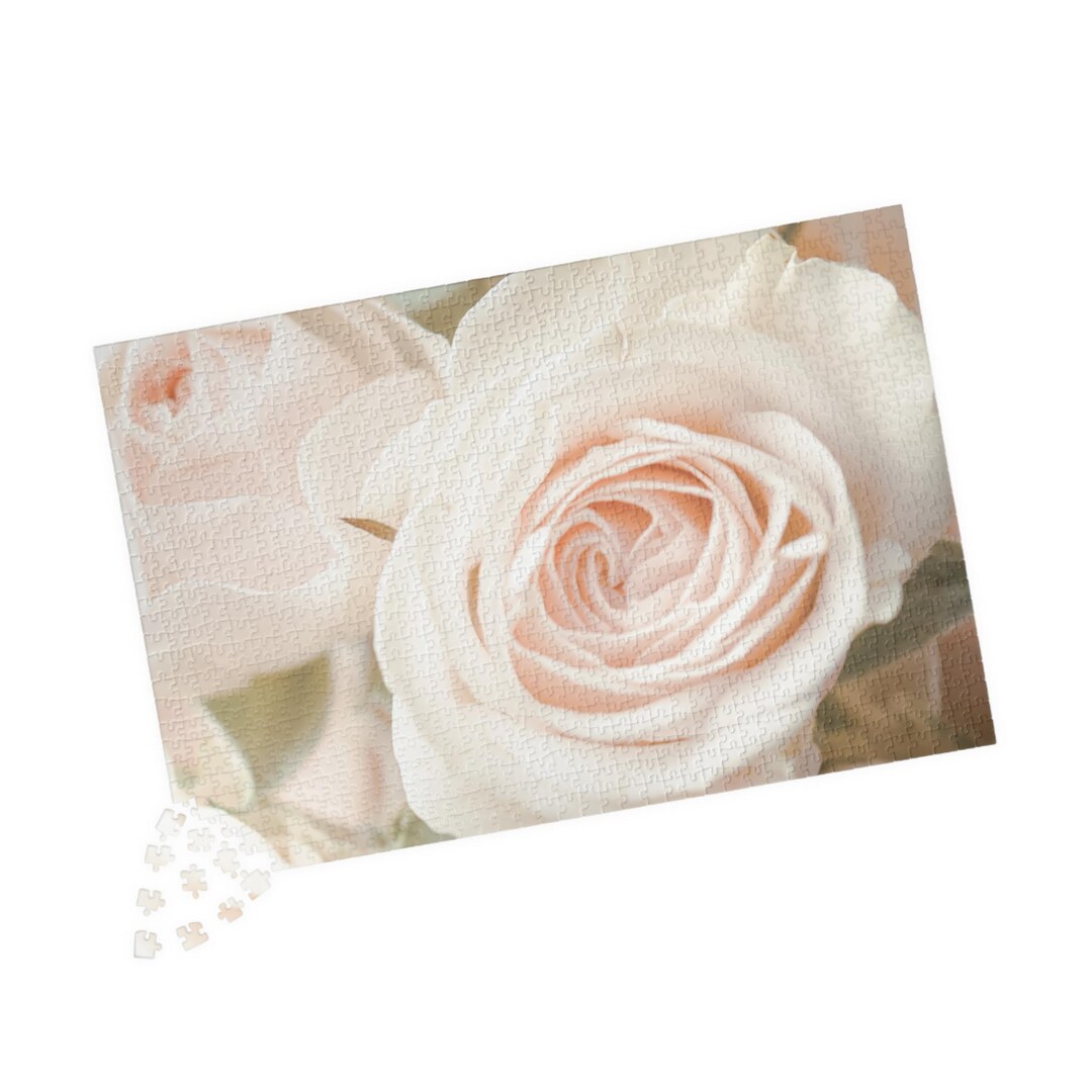 Very Difficult Jigsaw Puzzle 1000 Pieces, White Rose, Mission ...