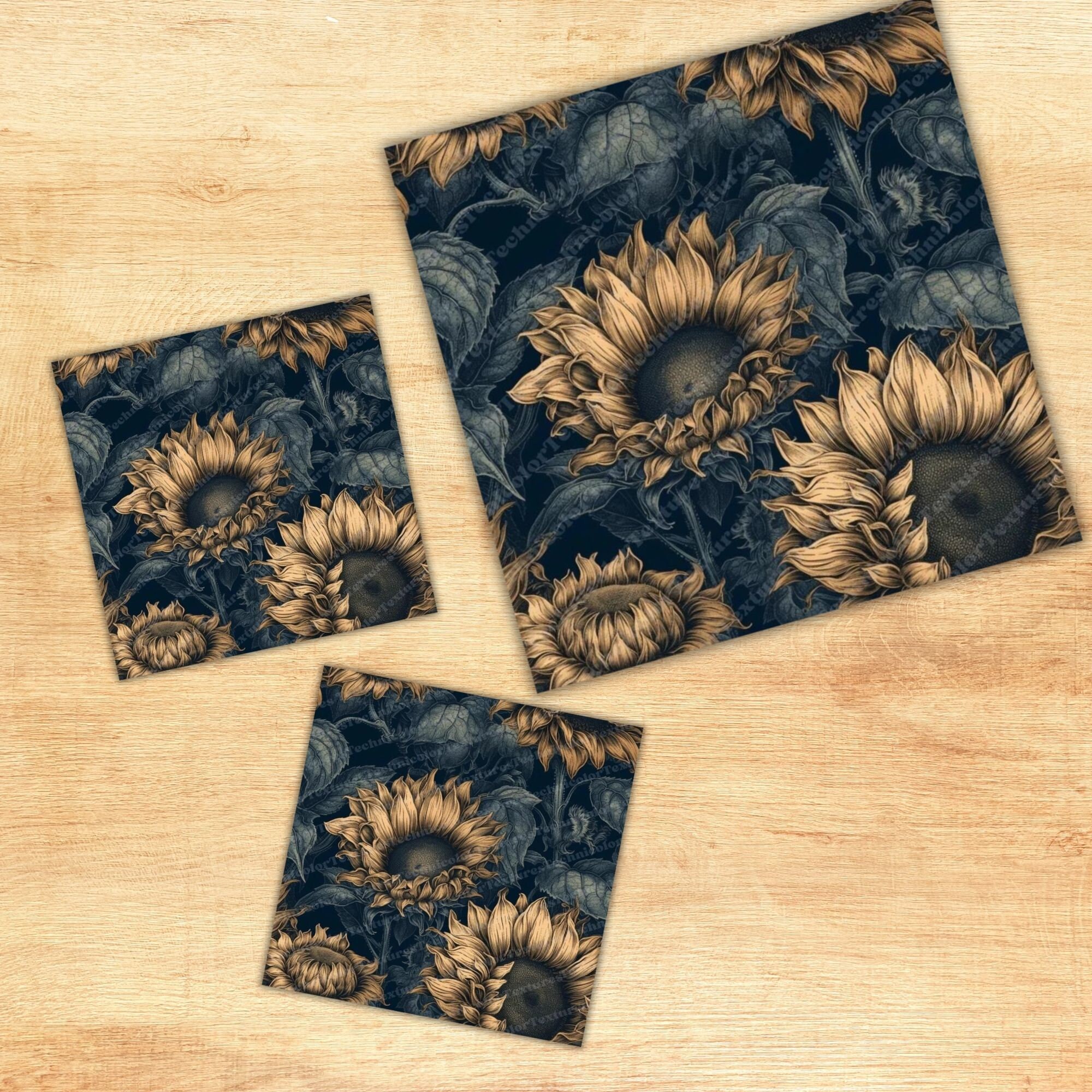 Printable Sunflower Seamless Pattern Seamless Floral Pattern Digital ...