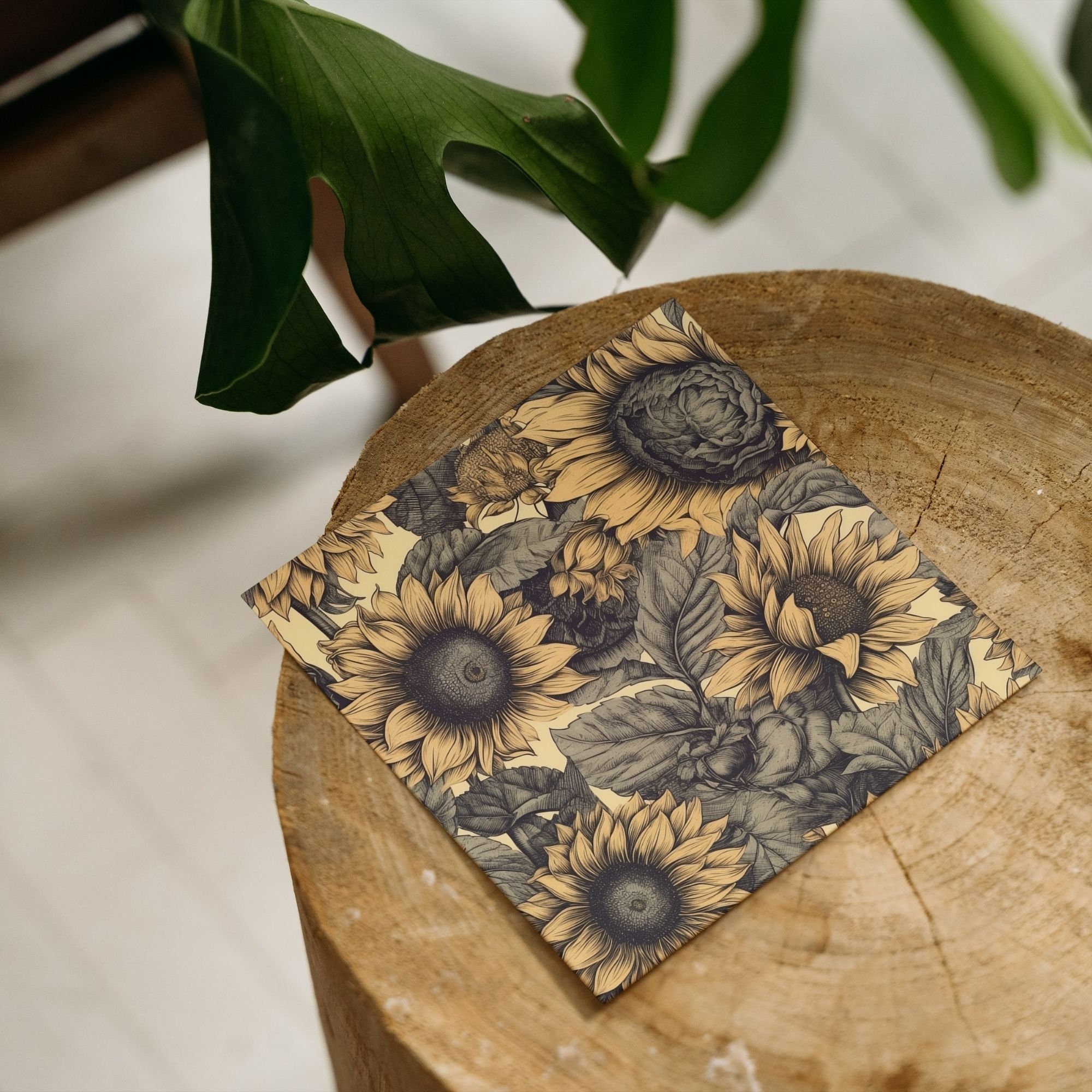 Rustic Sunflower Digital Paper Collection Vintage Floral - Etsy