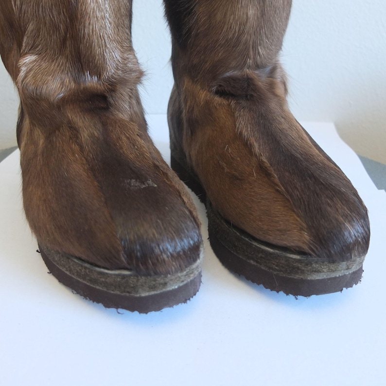 Reindeer Fur Mukluks Boots, Handmade Saami Winter Boots Sheepskin Lined ...