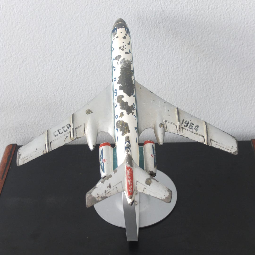 Vintage Model of the Soviet Passenger Aircraft TU134A, Aircraft Model ...