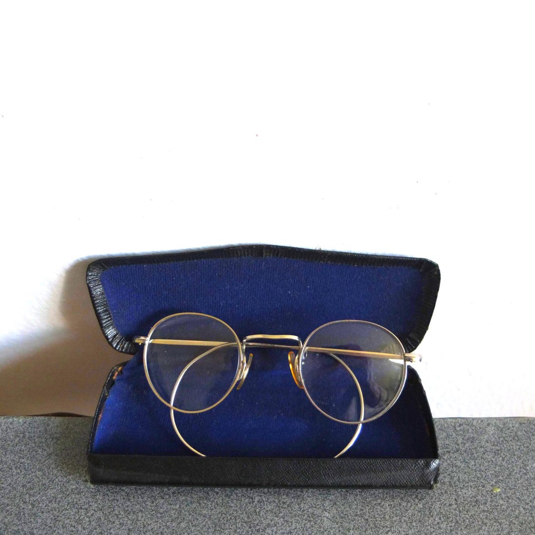 Vintage German Round Glasses, Medical Glasses, Wire Frame Glasses ...