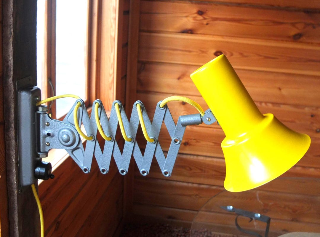 Vintage Industrial Scissor Wall Lamp, Accordion Loft Lighting - Etsy