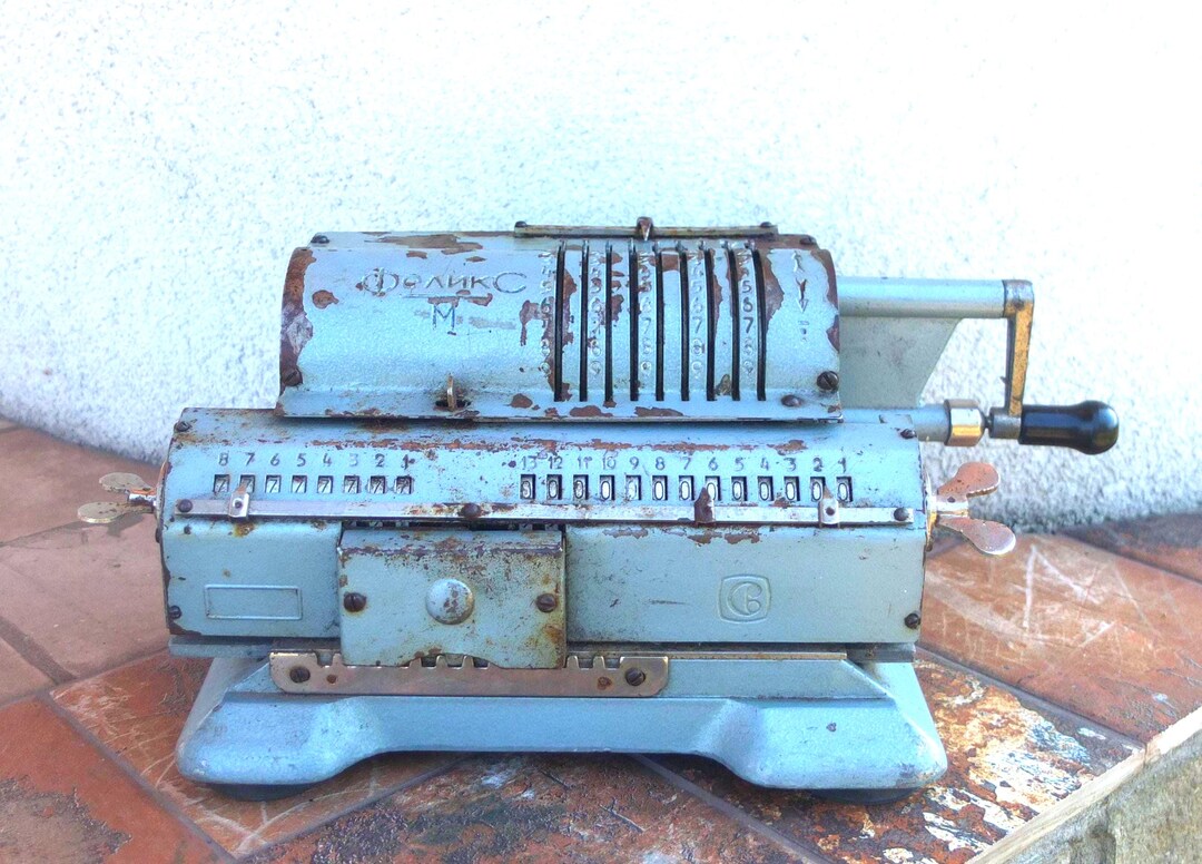 Vintage Soviet Mechanical Calculating Machine "feliks M". A Mechanical ...