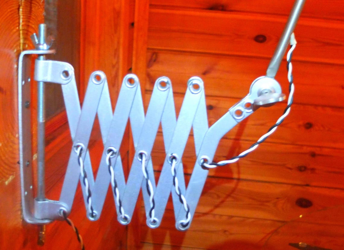 Vintage Scissor Arm Wall Lamp, Industrial Accordion Light, Retro Loft ...