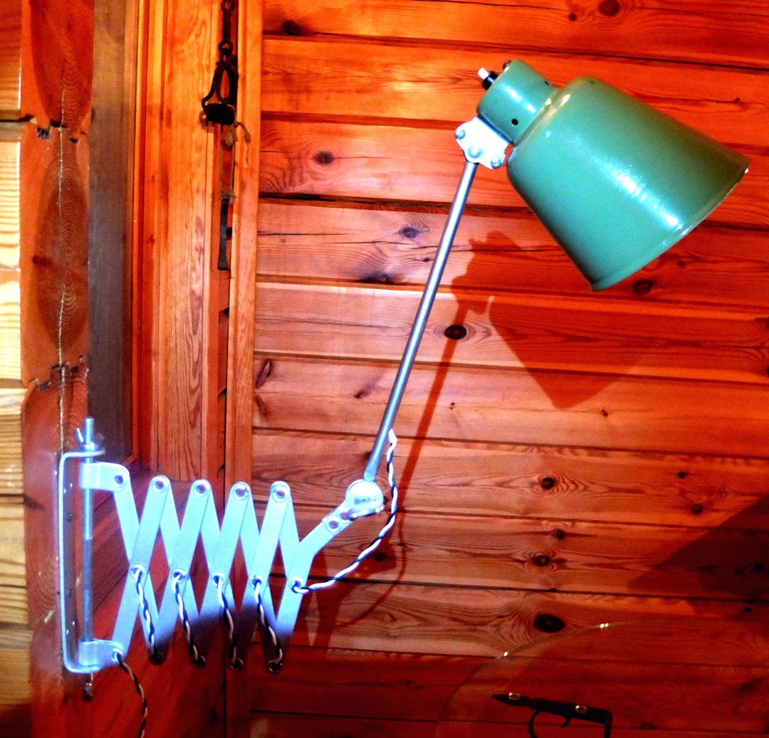 Vintage Scissor Arm Wall Lamp, Industrial Accordion Light, Retro Loft ...
