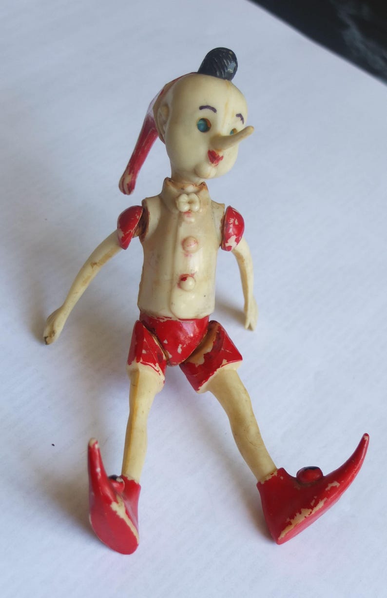 Vintage Soviet Pinocchio Action Figure Toy Celluloid USSR 1950’s Rare ...